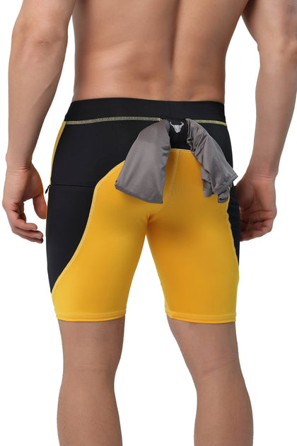 Yellow Compression Shorts for Men | Matador Meggings