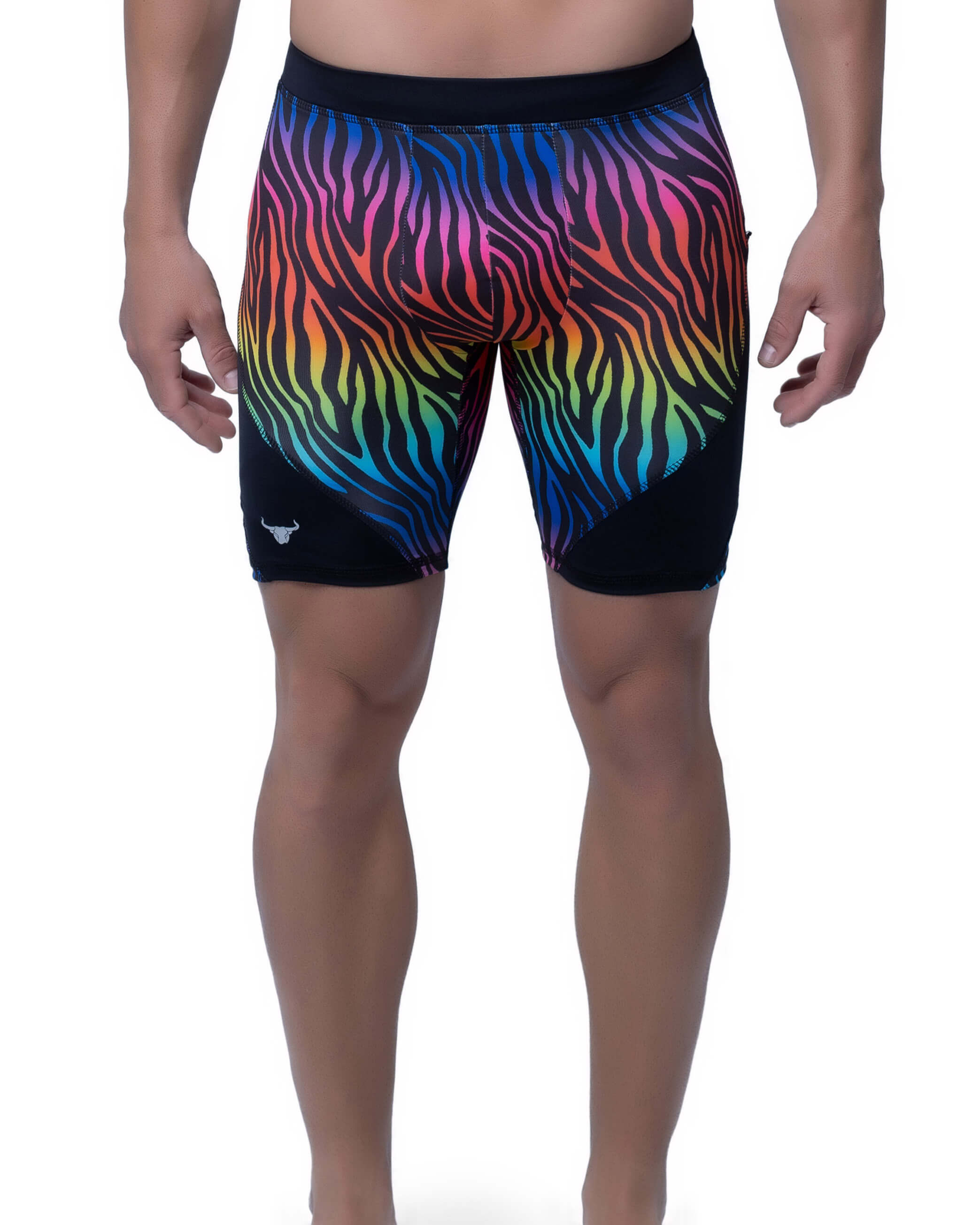 Rainbow Tiger Print Biker Shorts - Vibrant & Comfy | Matador – Matador ...